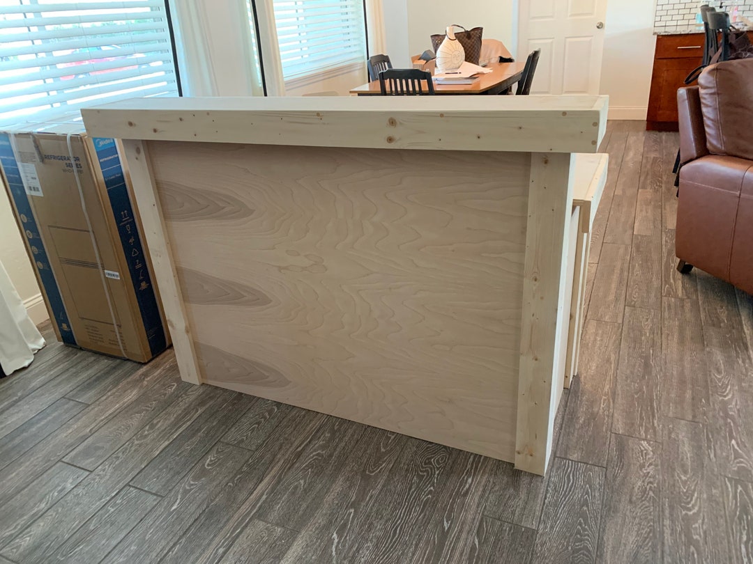 Modern 2 Level Unfinished Reception Front Welcome Desk - Etsy