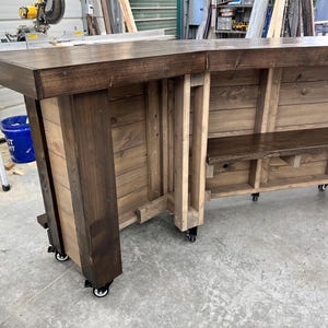 Angle Plank Top Finished - Solid Wood Bar, Curved Bar, Round Bar, Patio ...