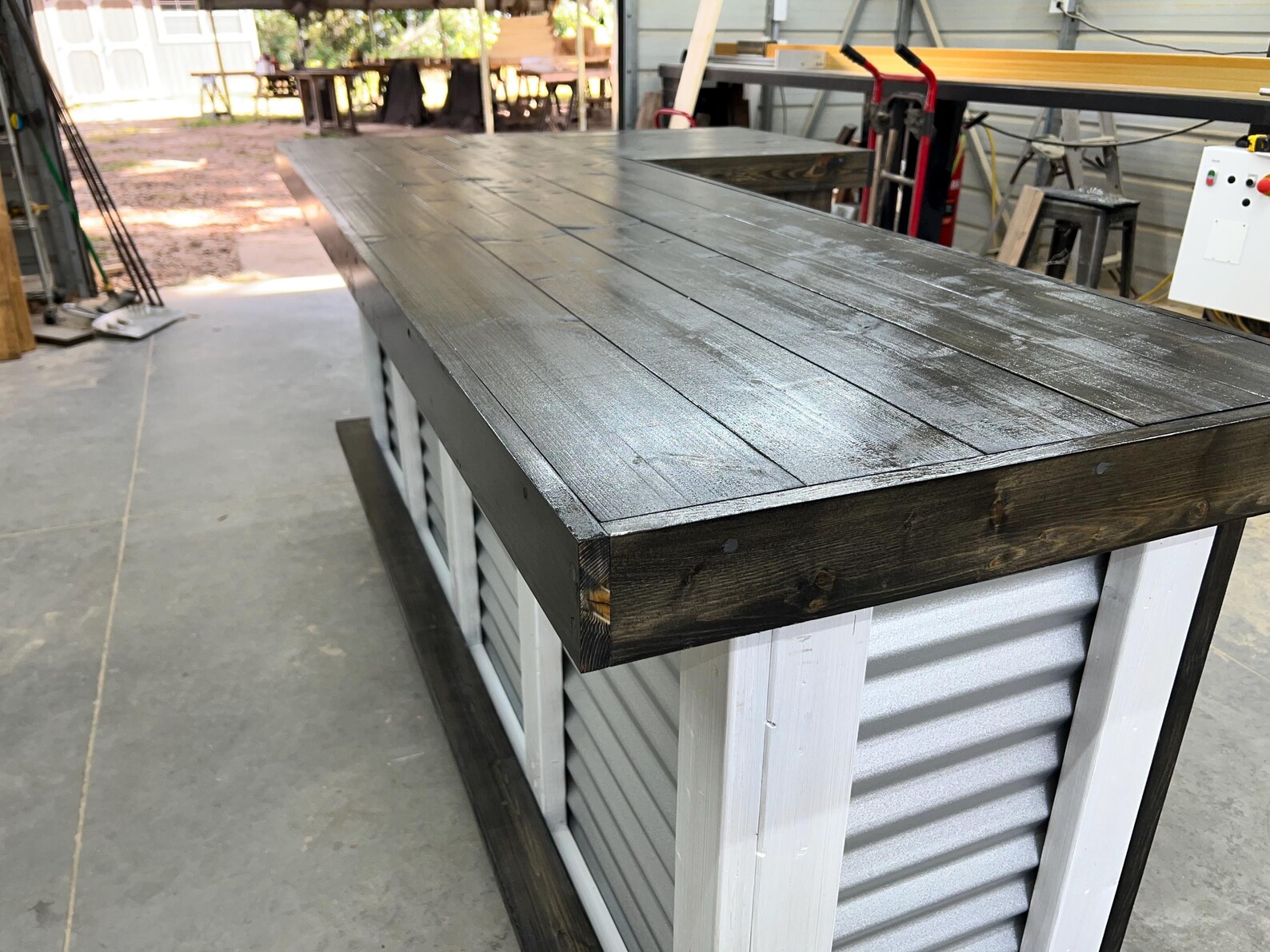 Metal Clark L Shape Covered Patio Home Bar - Etsy