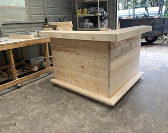 Unfinished Wood Bar | Etsy