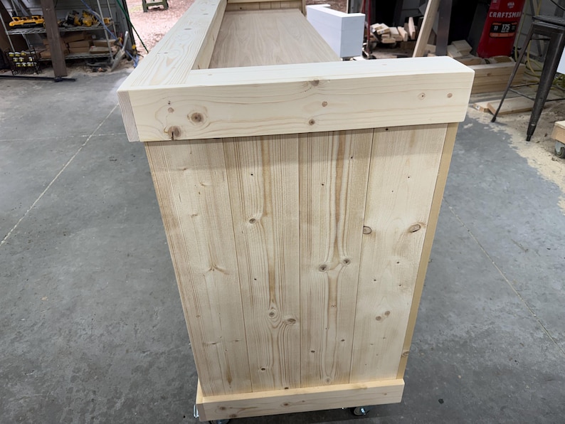 Unfinished Mobile Hostess Stand With 3 Shelves - Etsy