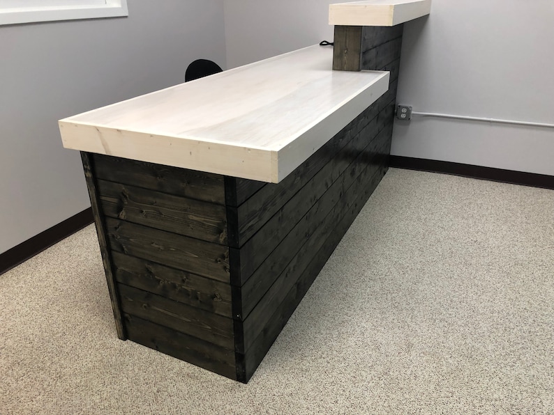 Lavonne Rustic Barnwood Style Reception Desk - Etsy