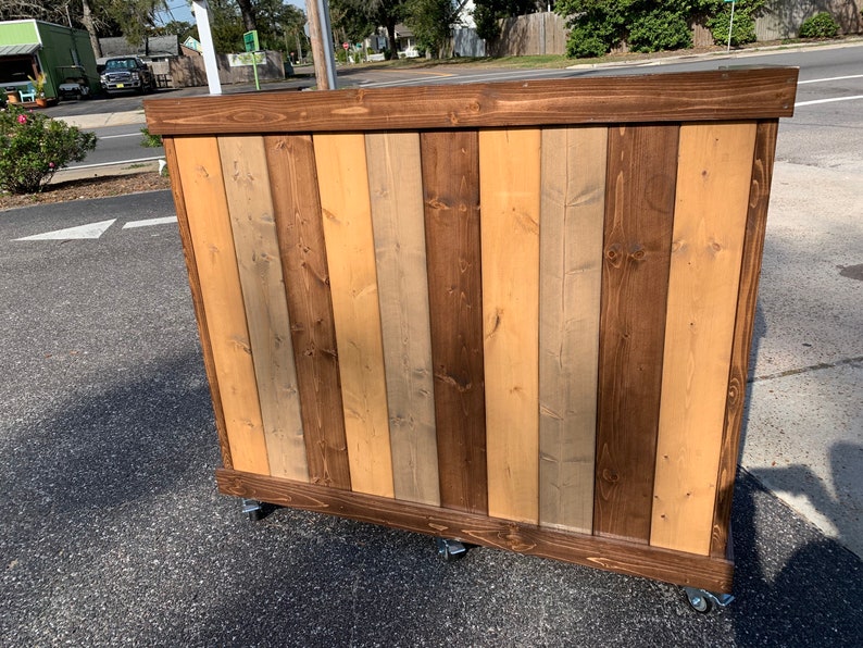 Hostess Station Rustic Barnwood Style Mobile Stand | Etsy