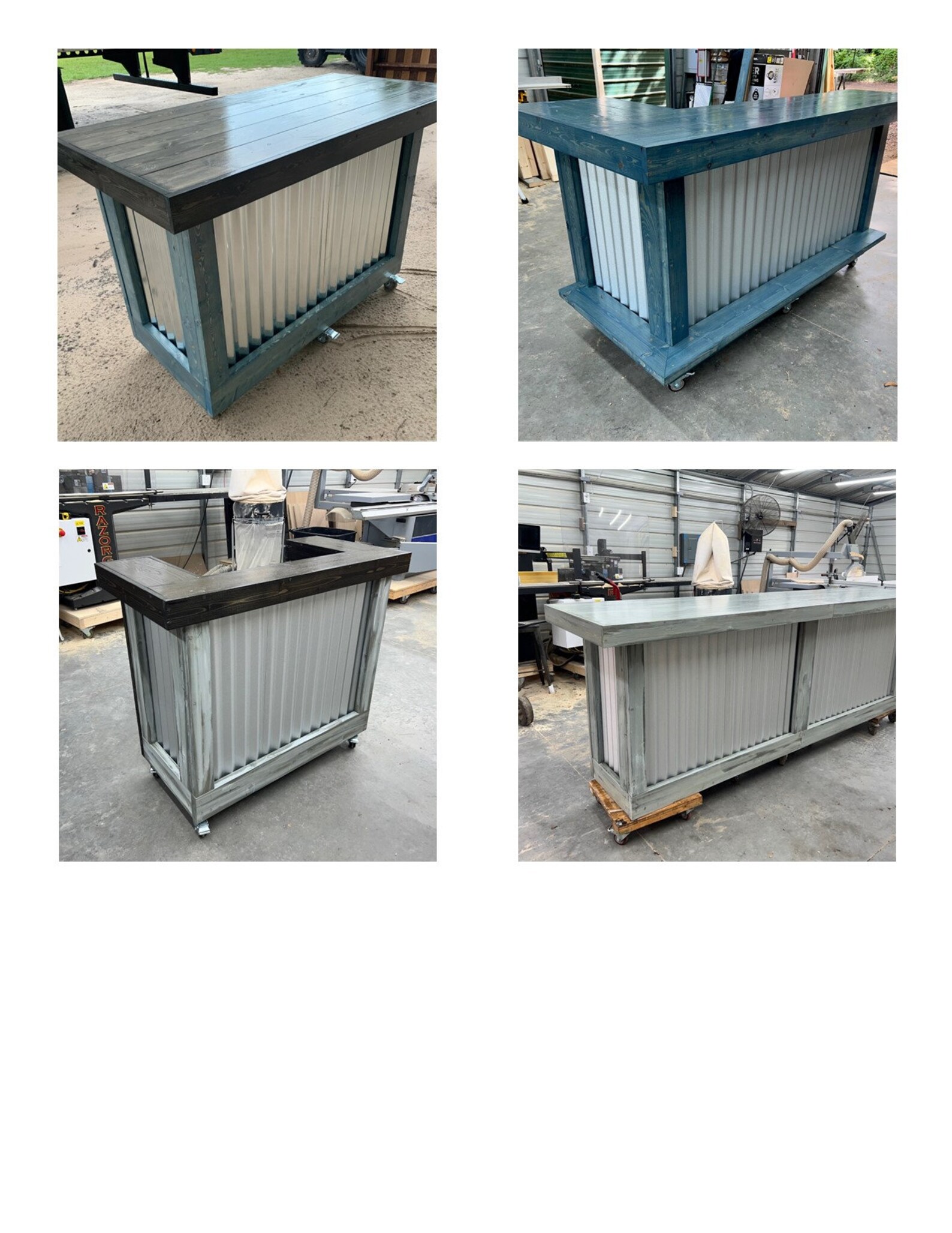 Metal Mobile Hostess Stand With 3 Shelves - Etsy