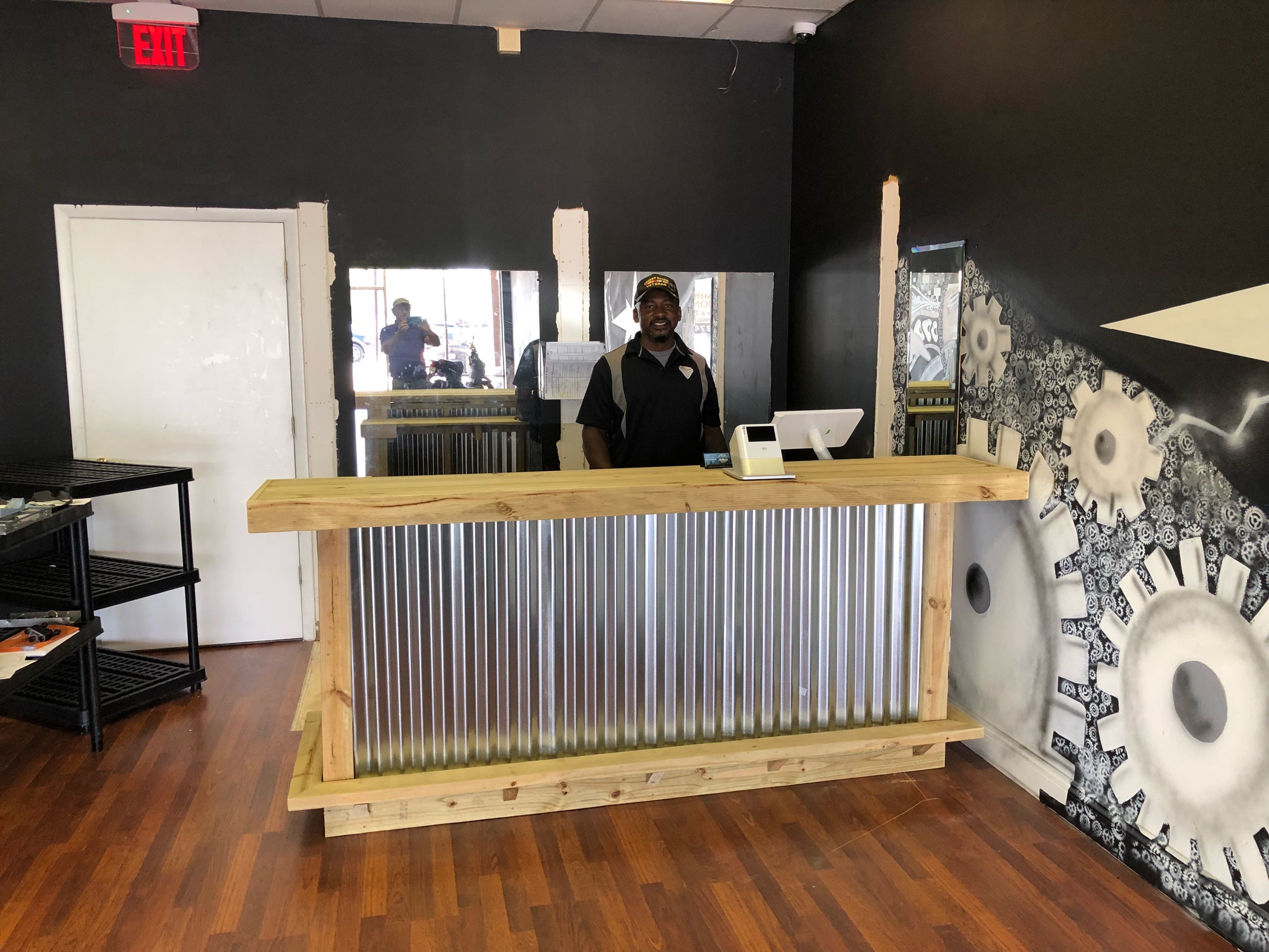 Kitchen Metal Straight Outdoor - Rustic bar