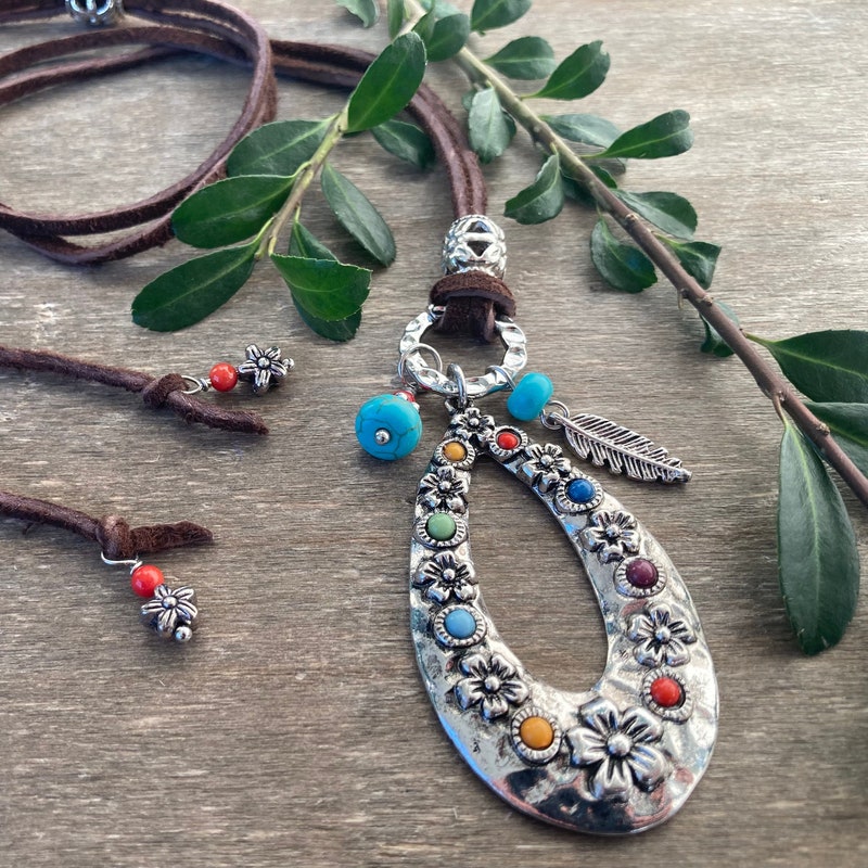 Leather Lariat - Etsy