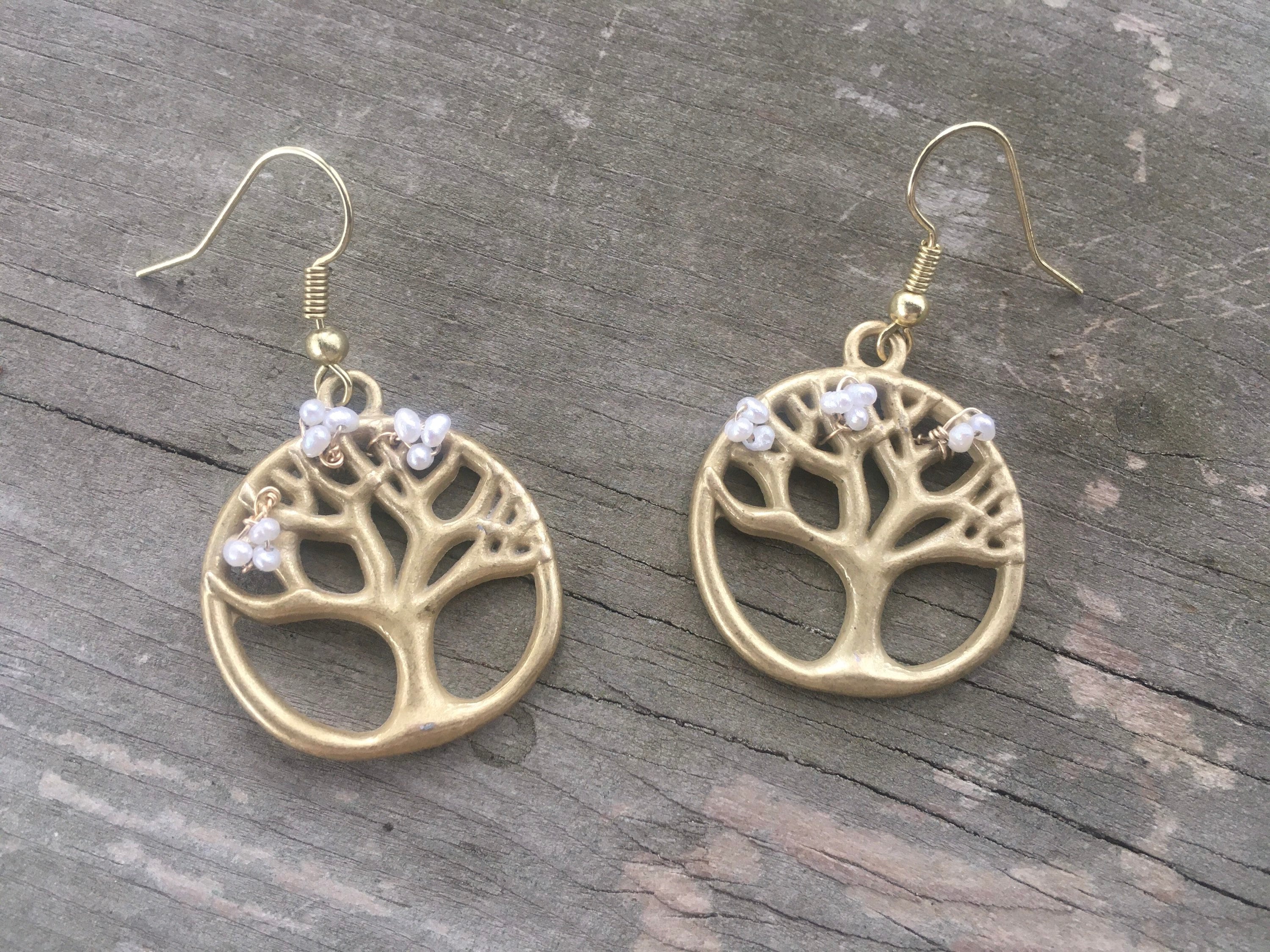 Tree of Life Earrings Gold Tree Earrings Nature Earrings - Etsy.de