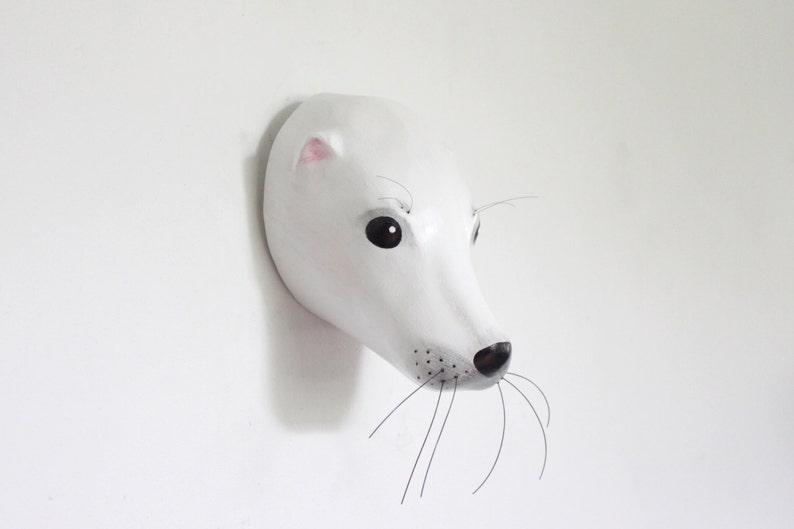 White Seal Paper Mache, Faux Taxidermy Seal Mask, Wall Decoration - Etsy