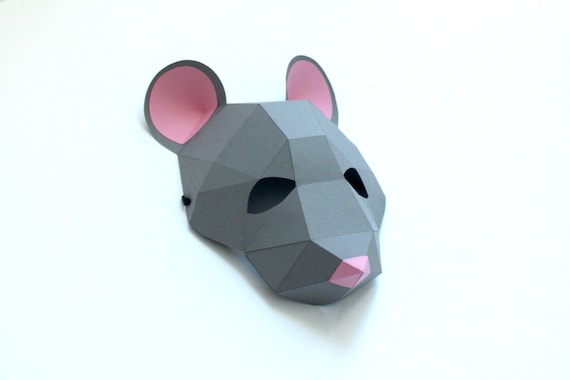 Mouse Mask PDF Instant_download Half Head Mask / DIY | Etsy