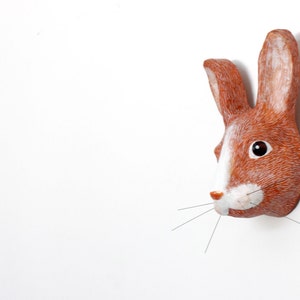 Ruby Red Rabbit - Nursery Wall Decor Sculpture - Etsy