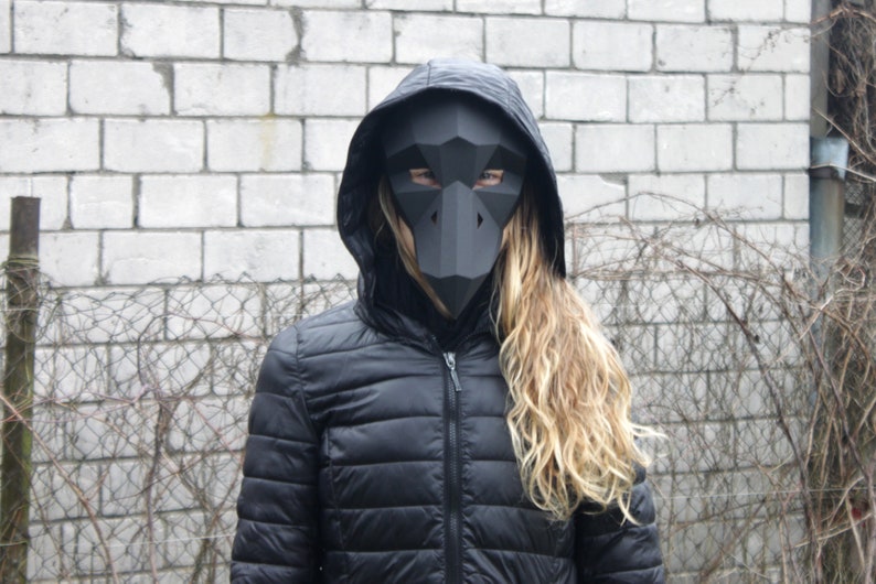 Raven PDF Instant_download Half Head Mask / DIY | Etsy