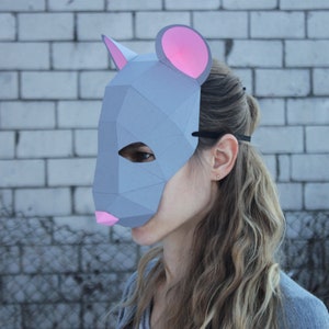 Mouse Mask - PDF Instant_download - Half Head Mask / DIY - Etsy