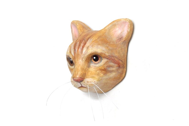 Custom Cat Portrait / Art Sculpture Faux Taxidermy Wall Mask - Etsy
