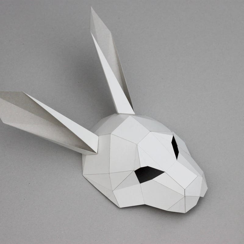 Rabbit Mask - Etsy