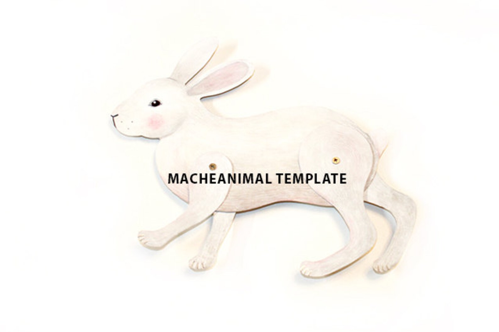 DIY RABBIT PATTERN 1x Outline and 3x Painted Versions Included ...