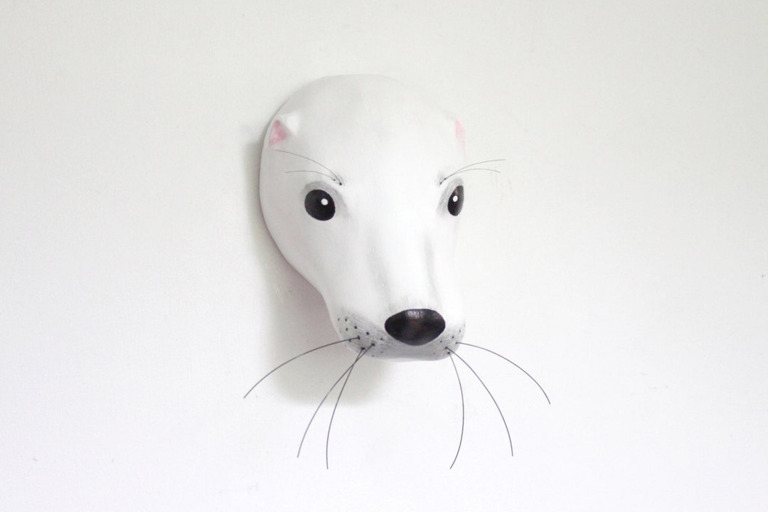 White Seal Paper Mache, Faux Taxidermy Seal Mask, Wall Decoration - Etsy