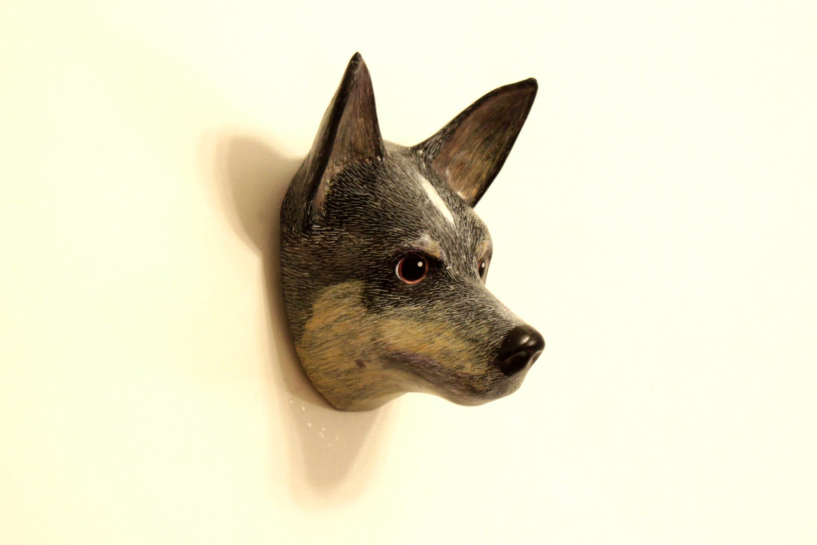 Dog Portrait Painting / Wall Mount Art Scullpture Faux - Etsy