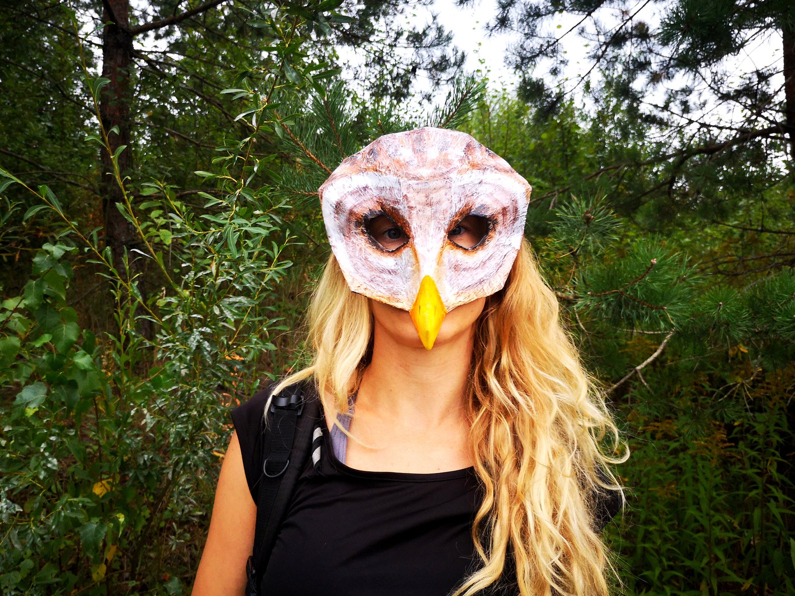 Owl Mask OR Uhu Mask PDF Instant_download Half Head Mask / - Etsy
