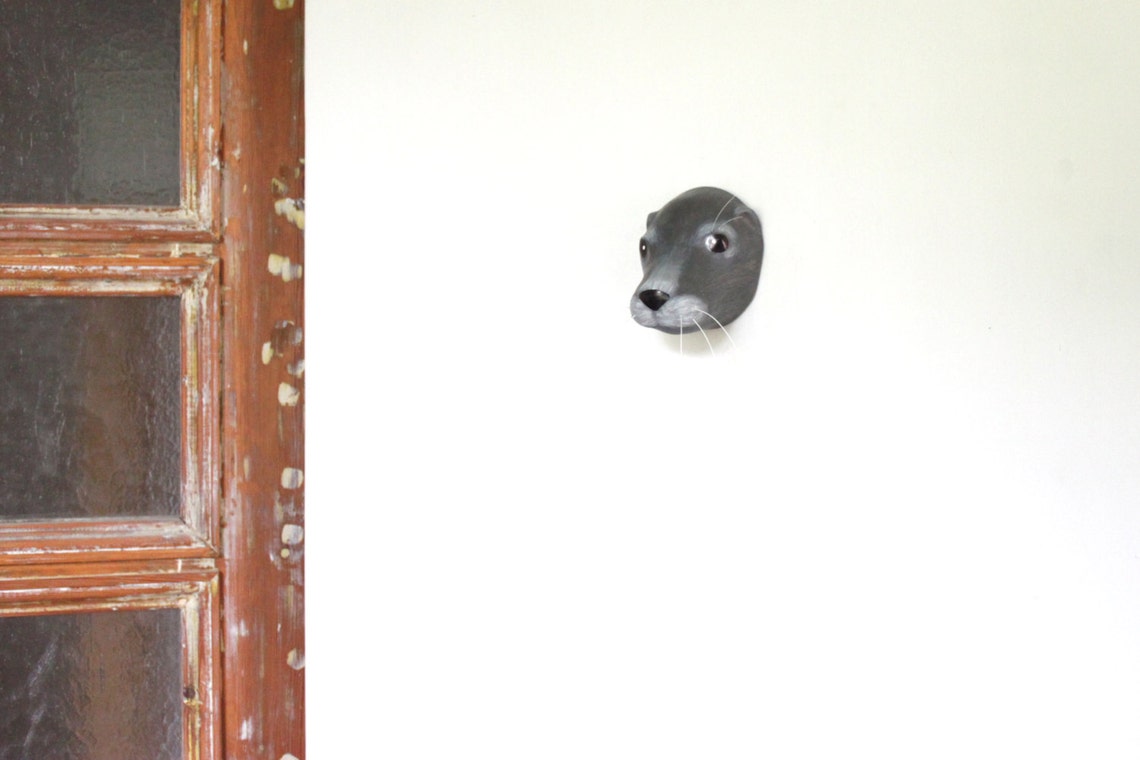 Grey Seal Paper Mache, Faux Taxidermy Seal Mask - Etsy