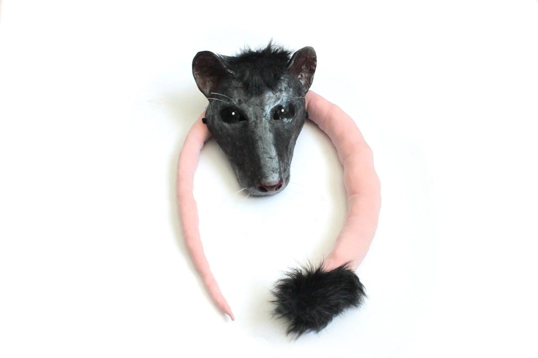 This Mouse Mask and Tail Costume / Mice Head or Face Mask - Etsy