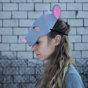 Mouse Mask - PDF Instant_download - Half Head Mask / DIY - Etsy