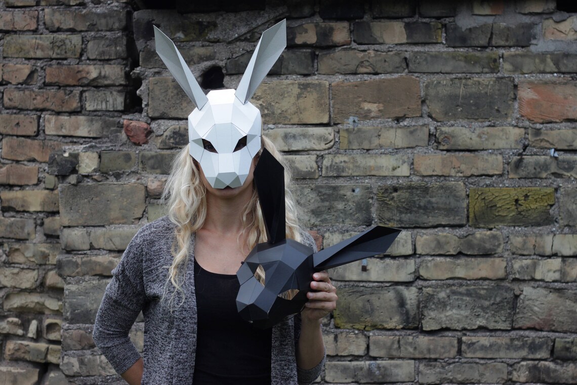 PDF Instant_download Rabbit Mask / Half Head Mask / DIY | Etsy