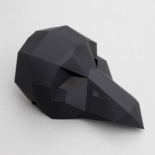 Raven PDF Instant_download Half Head Mask / DIY | Etsy