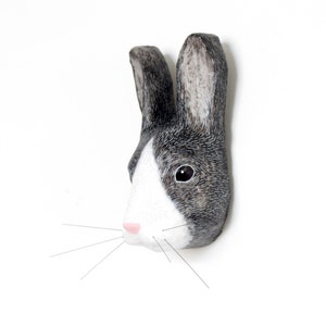Macheanimal, Honey Bunny, Wall Mount Animal Head - Etsy