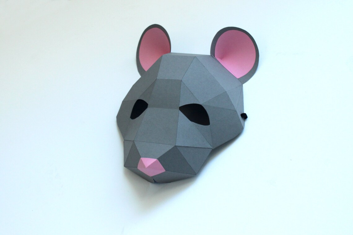 Mouse Mask PDF Instant_download Half Head Mask / DIY | Etsy