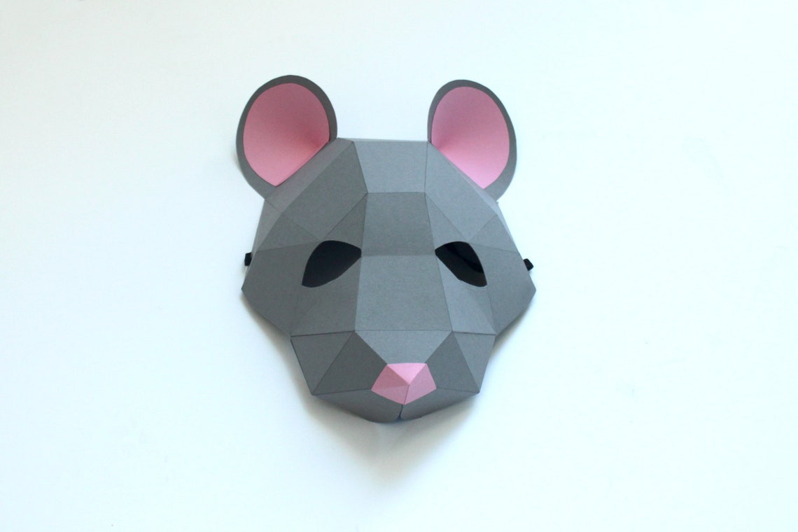 Mouse Mask PDF Instant_download Half Head Mask / DIY | Etsy