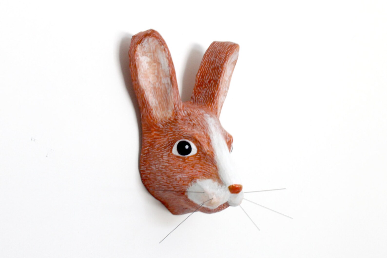 Ruby red Rabbit Nursery Wall Decor sculpture | Etsy