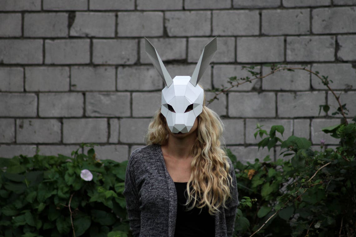 New Year Mask PDF Instant_download Rabbit Mask / Half Head | Etsy
