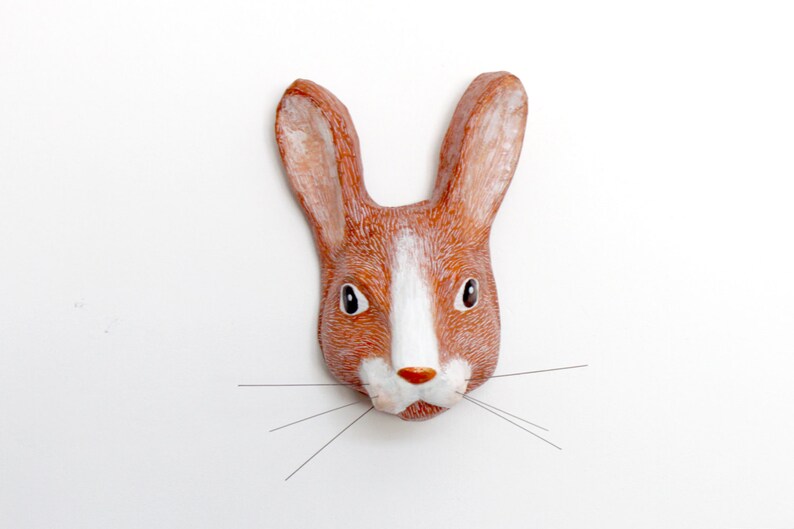 Ruby Red Rabbit Nursery Wall Decor Sculpture - Etsy