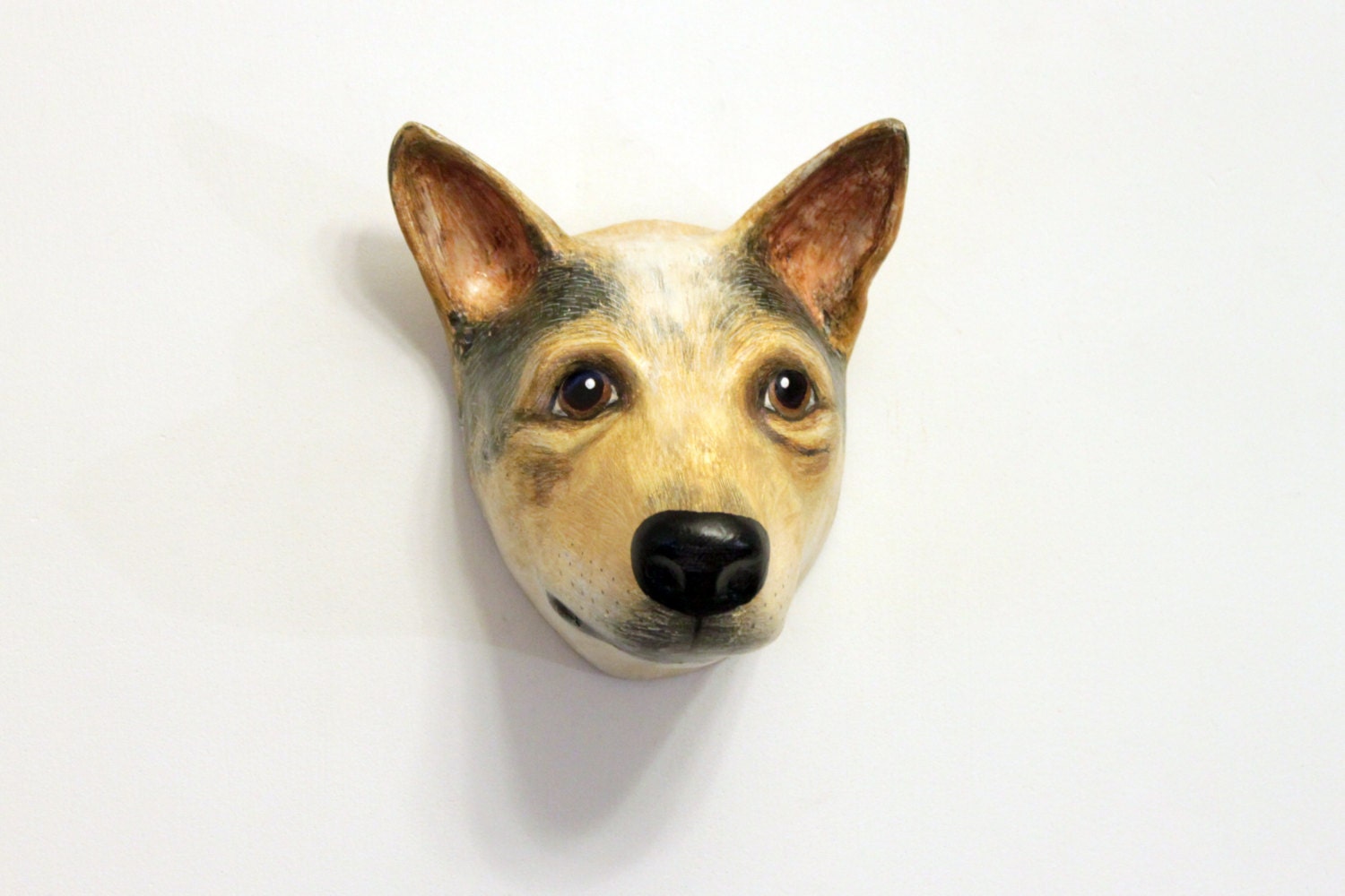 Dog Portrait Painting / Wall Mount, Art Scullpture, Faux Taxidermy - Etsy