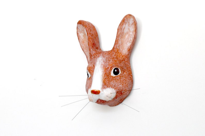 Ruby Red Rabbit Nursery Wall Decor Sculpture - Etsy
