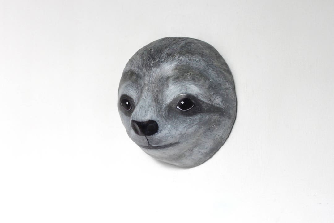 Paper Mache Sloth Mammal, Faux Taxidermy Interior Wall Decoration ...