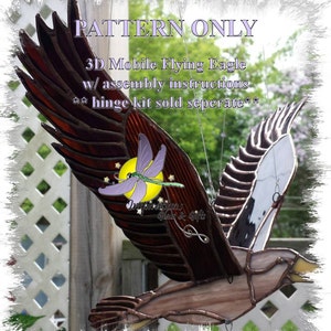 PATTERN: 3D Mobile Flying Red Tail Hawk - Etsy