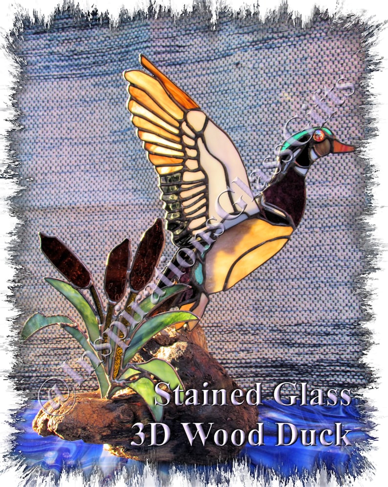 PATTERN: 3D Stained Glass Wood Duck - Etsy