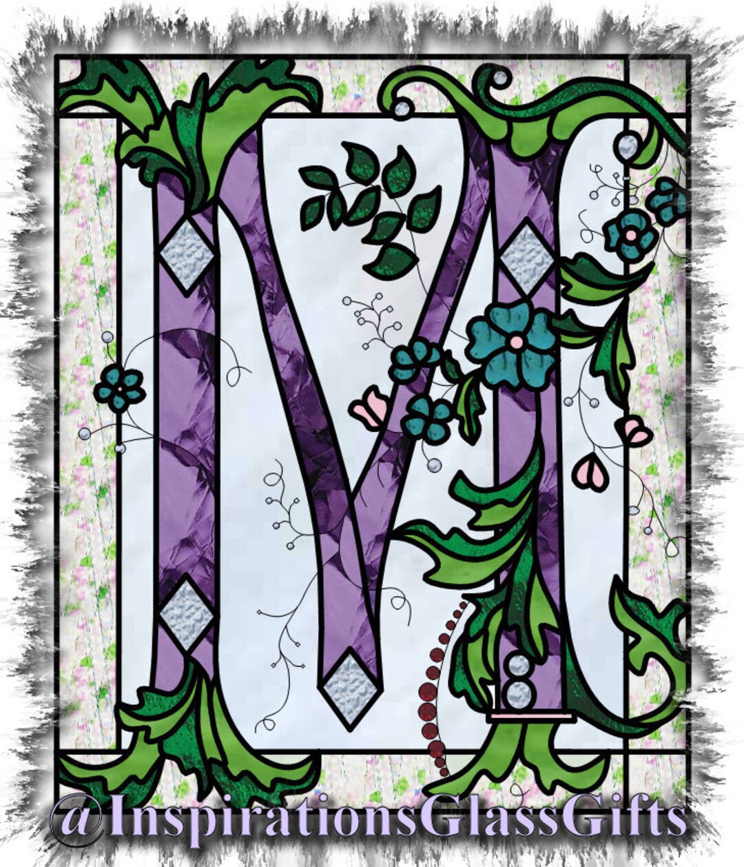PATTERN: Ornate Vintage Monogram Letter M - Etsy