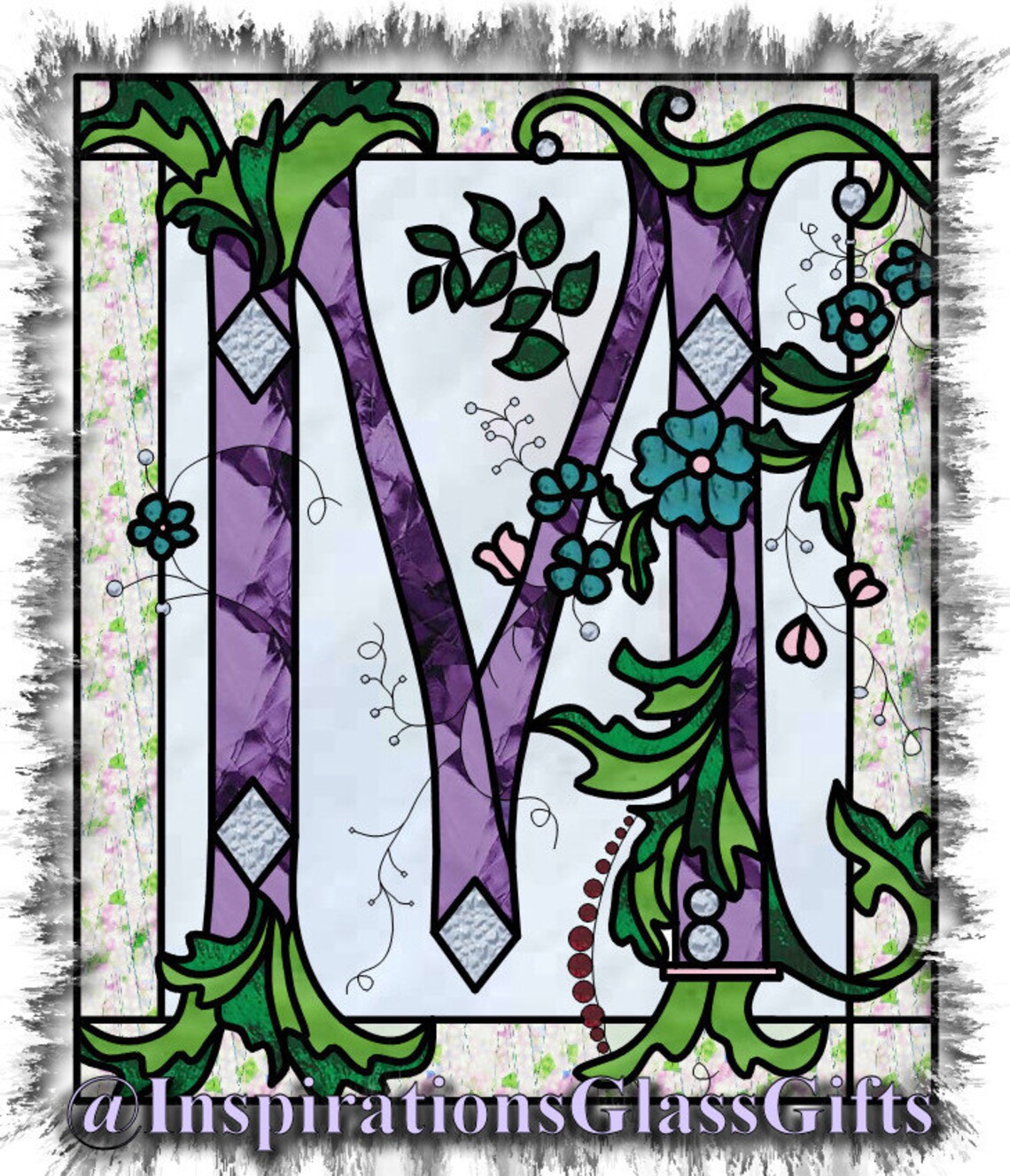 PATTERN: Ornate Vintage Monogram Letter M - Etsy