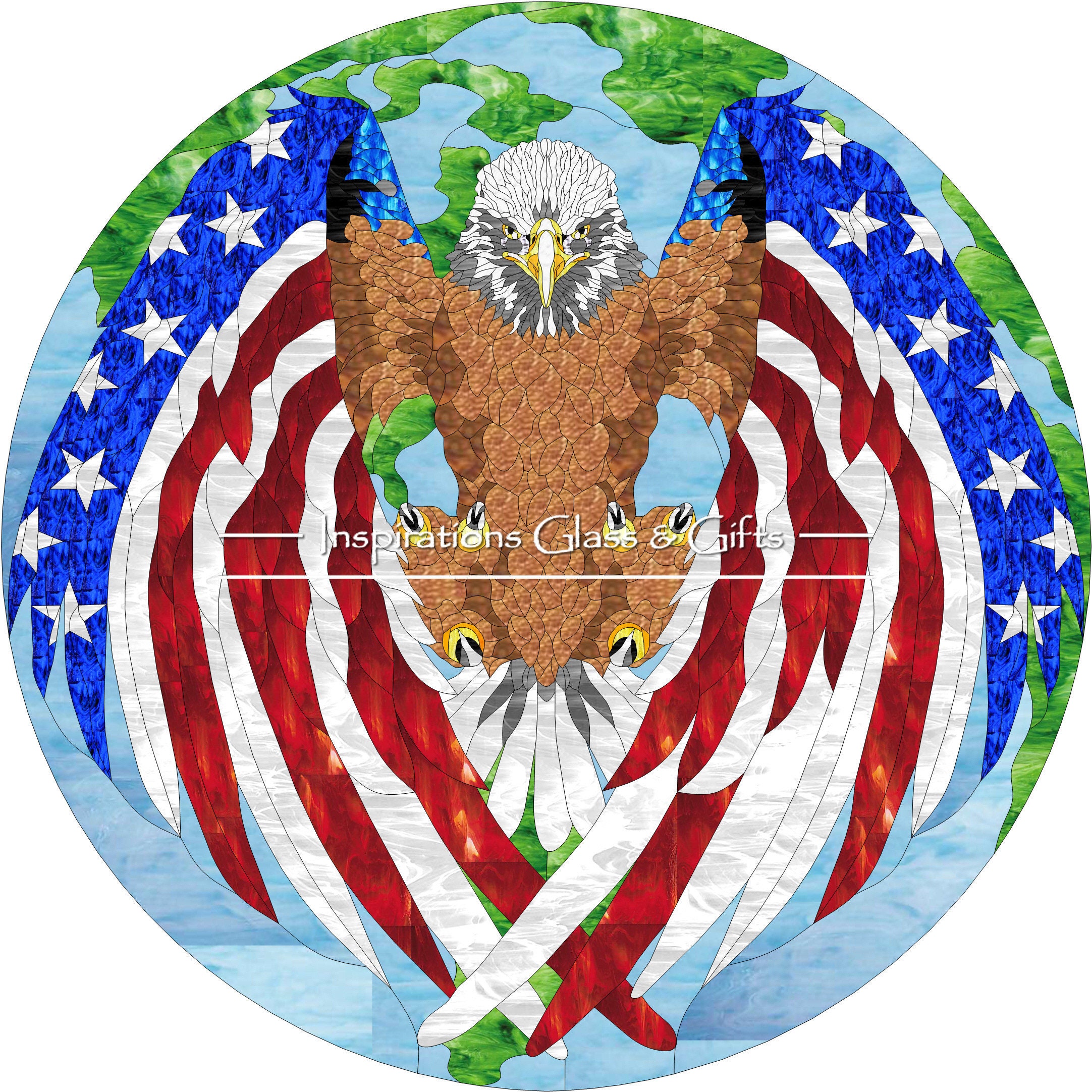 Stained Glass Pattern: USA Marine Corp. - Etsy