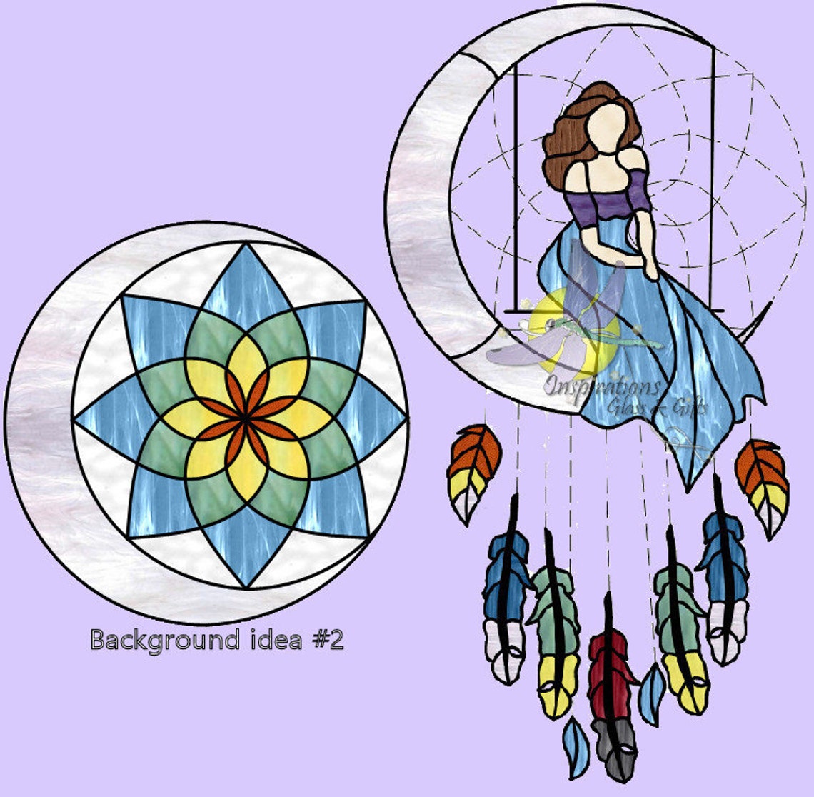 Stained Glass Pattern: Dream Catcher Windchime - Etsy