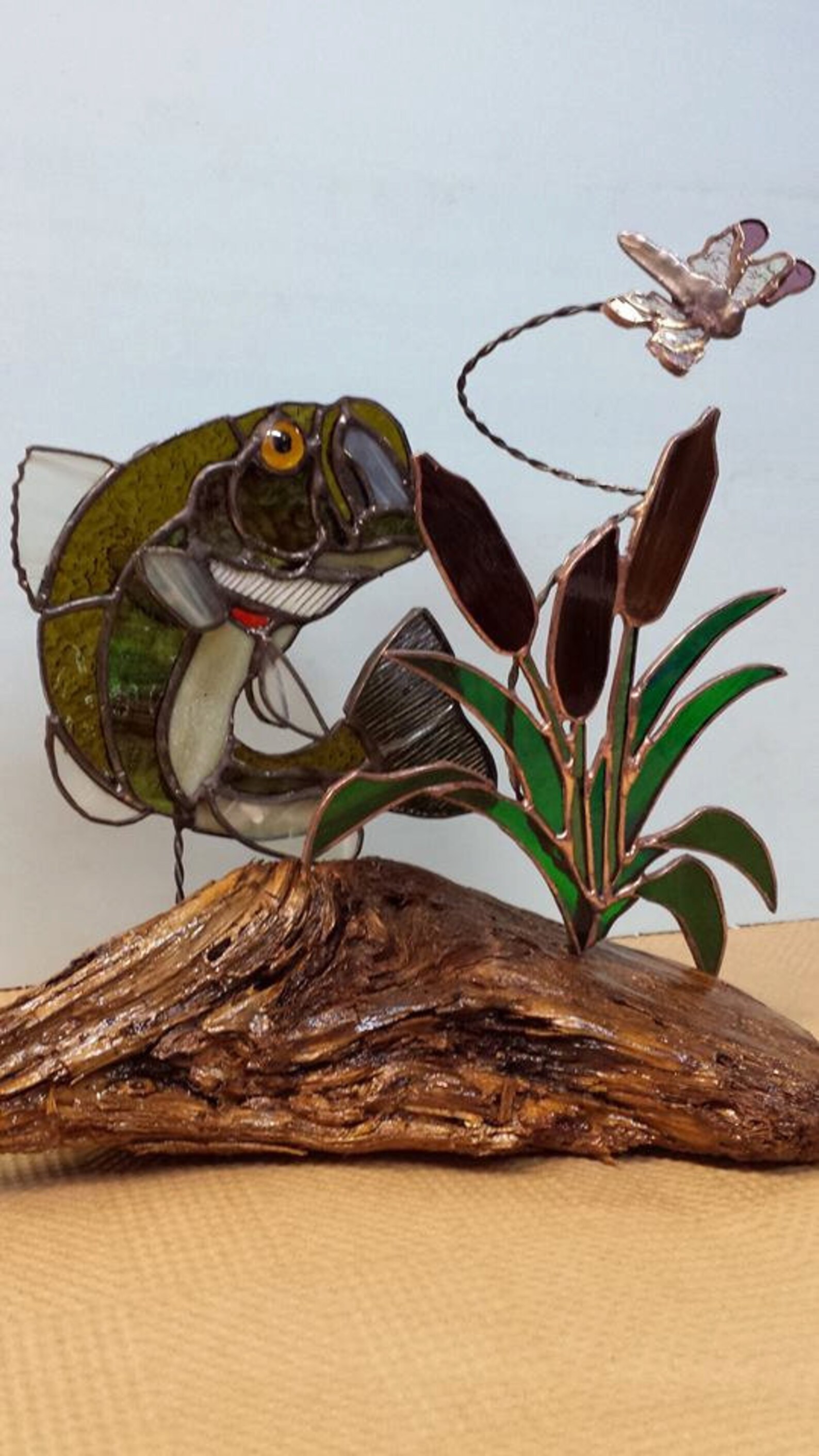 3D PATTERN: Stained Glass Jumping Large Mouth Bass - Etsy