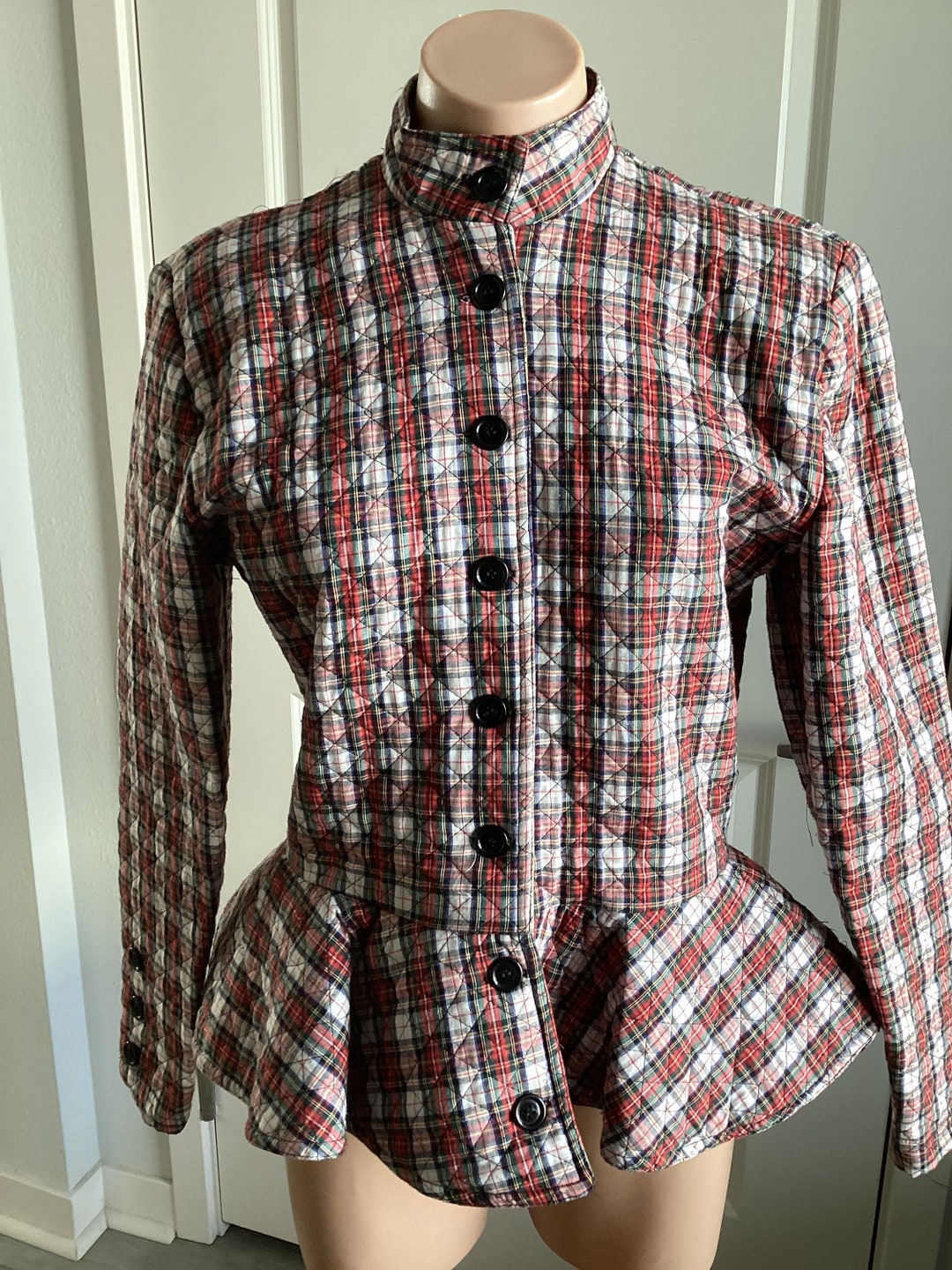 Vintage Betsy Johnson Plaid Jacket Punk Label - Etsy