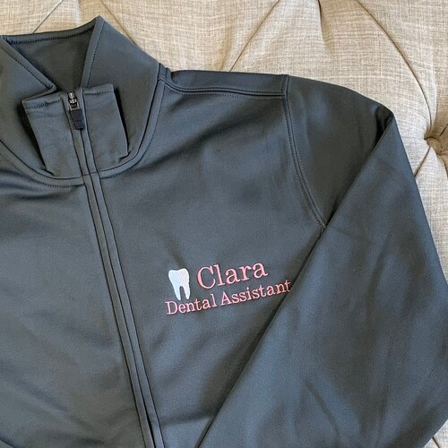 Personalized Mini Tooth Polyester Jacket Ladies Dental - Etsy