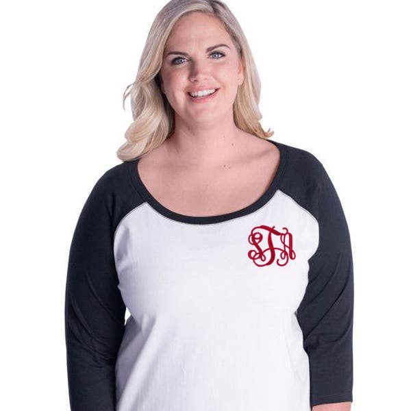 Personalized Plus Size Raglan Shirt - Etsy