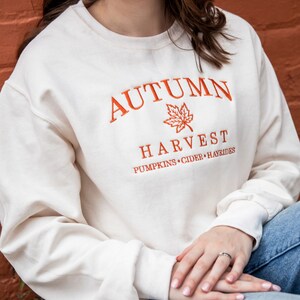 Autumn Harvest Embroidered Gemma Sweatshirt | High Quality Design ...