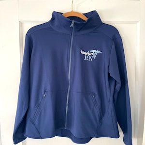 Custom Nurse RN, CNA ,BSN Full Zip Jacket | Personalized Gift for Nurse ...