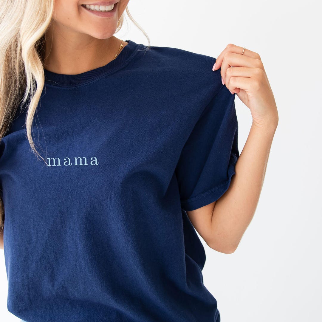 Minimal Mom Embroidered Comfort Colors T-shirt | Custom Mama Tee| New ...