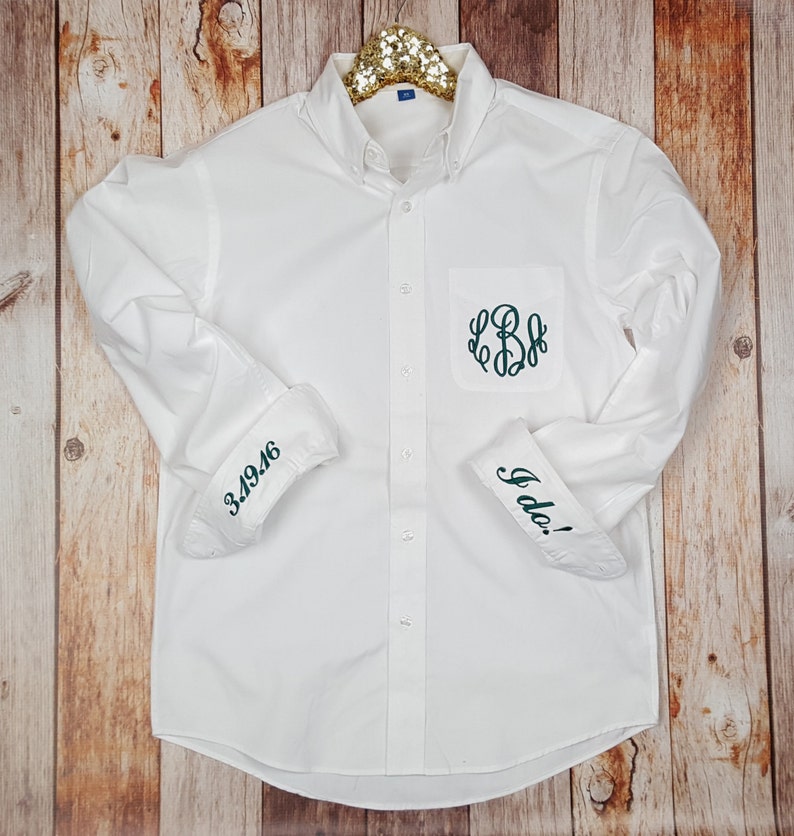 Cuff and Pocket Monogrammed Button Down Multiple Colors - Etsy